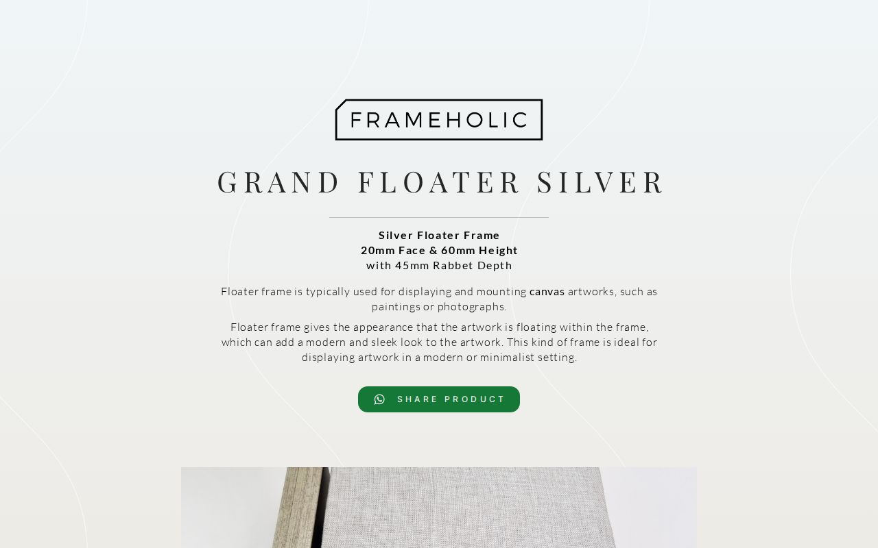 Grand Floater Silver | Frameholic Catalogue